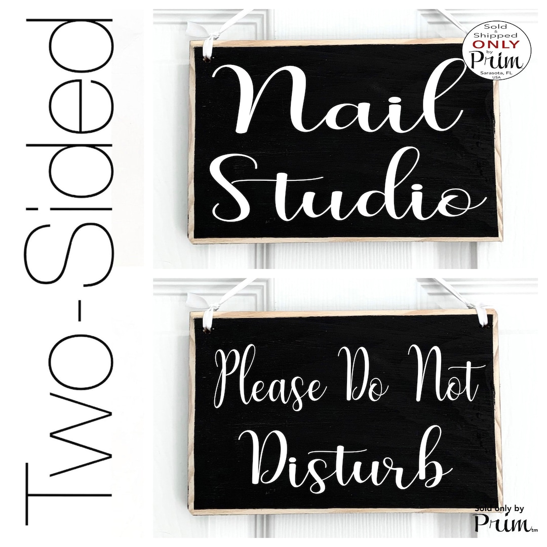 8x6 Nail Studio Please Do Not Disturb Custom Wood Sign | Appointment in ...