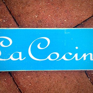 14x6 LA COCINA choose Color Spanish Kitchen Custom Wood Sign Cook Chef ...