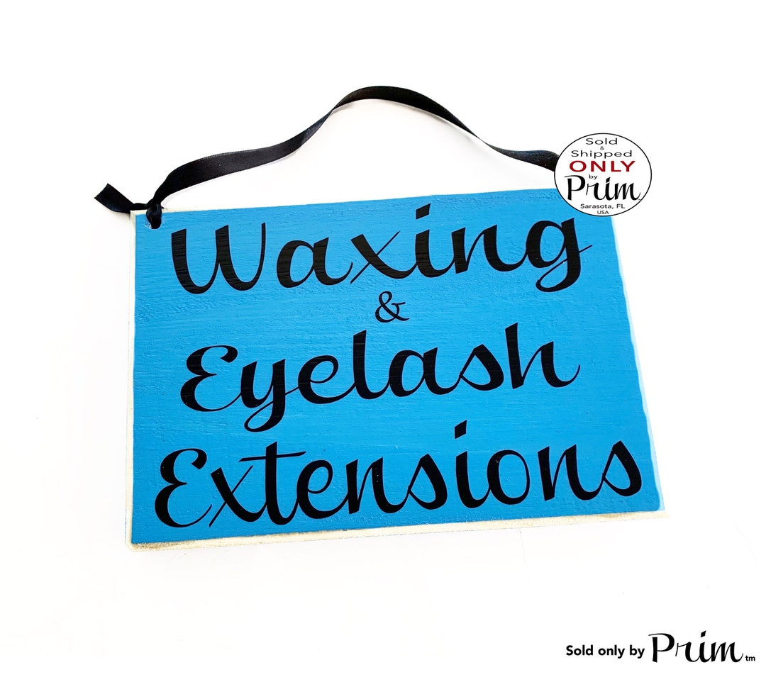 10x8 Waxing and Eyelash Extensions Custom Wood Sign | Room Spa Welcome ...