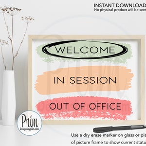 Welcome in Session Out of the Office Printable Sign | Instant Download ...