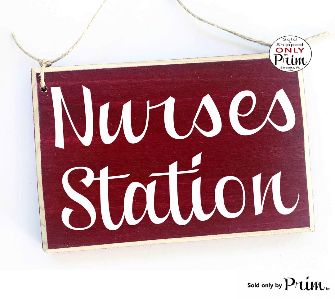 8x6 Nurses Station Custom Wood Sign Work Doctor's Office Physician ...