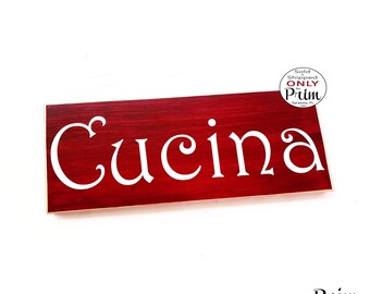 CUCINA Wood Sign for Italian Kitchen Plaque Wall Decor Italy - Etsy