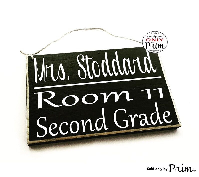 8x6 Teacher Classroom Name Grade Room Number Custom Wood Sign - Etsy