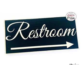 Restroom Arrow Sign - Etsy