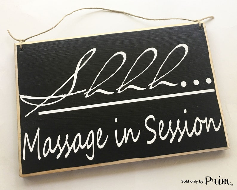 12x8 Shhh Massage In Session Custom Wood Sign Relaxation In | Etsy