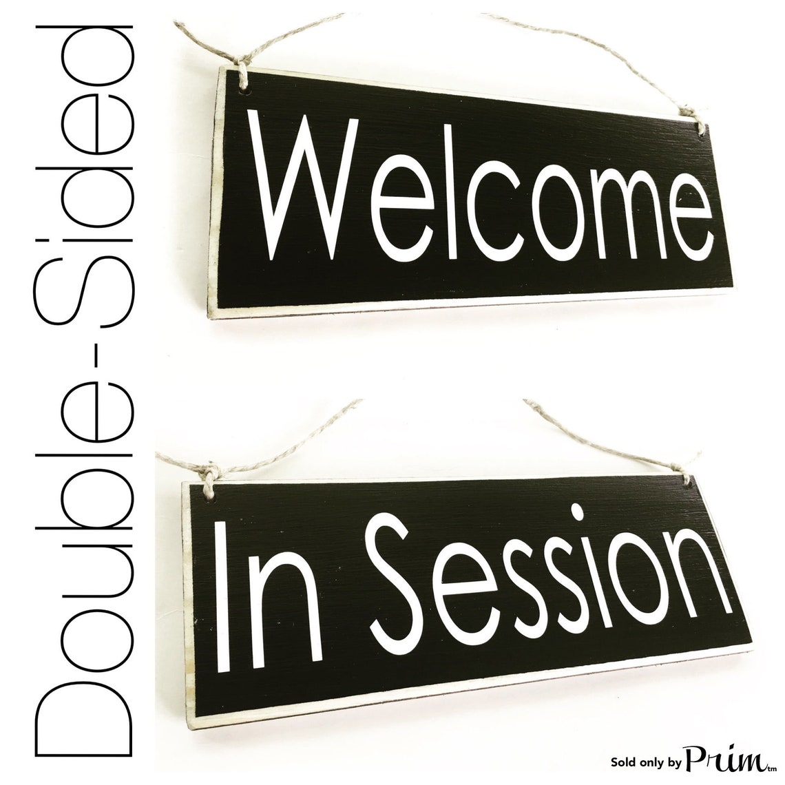 10x4 Welcome / in Session Front and Back choose Color - Etsy