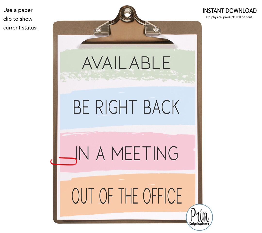 Available in Meeting Printable Sign | Instant Download in Progress ...