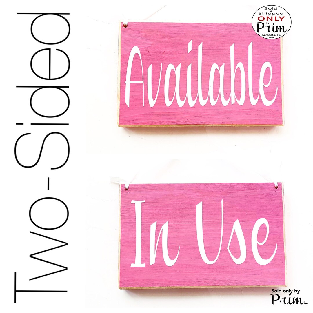 Two Sided 8x6 Custom "available/unavailable" Wooden Sign – Office ...