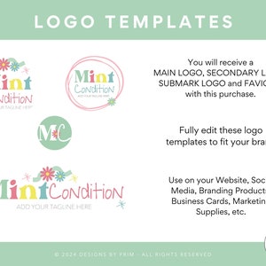 Mint Condition Design Template Canva | Small Business Logo | Editable ...