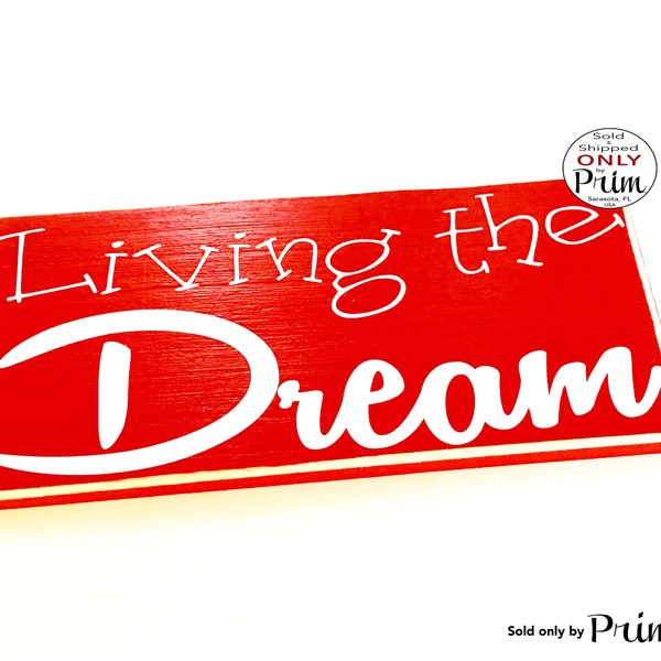 Living the Dream Wood Sign - Etsy