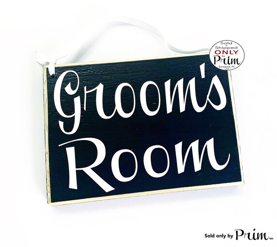 8x6 Groom's Room Custom Wood Sign Wedding Day Ceremony | Etsy