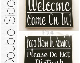 Yoga Class in Session Please Do Not Disturb 8x6 Custom Wood | Etsy