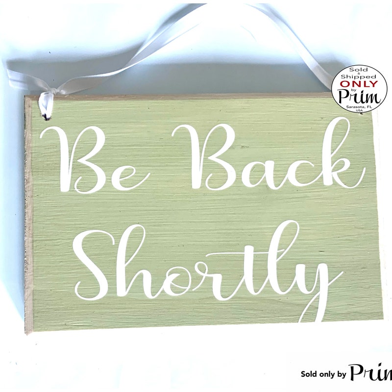 Be Right Back Signs - Etsy