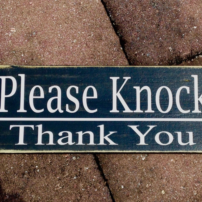 Please Knock Door Signs - Etsy