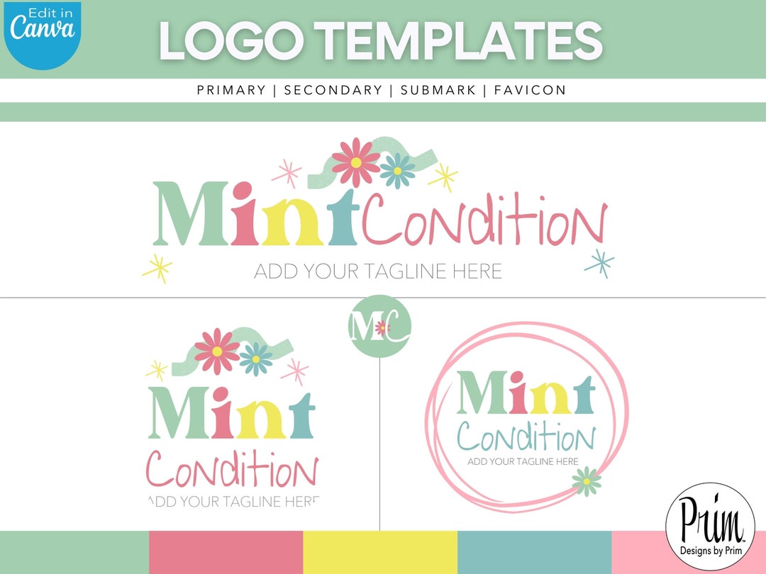 Mint Condition Design Template Canva | Small Business Logo | Editable ...
