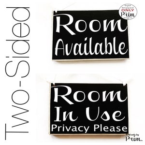 8x6 Room Available Room in Use Privacy Please Custom Wood Sign | Spa ...