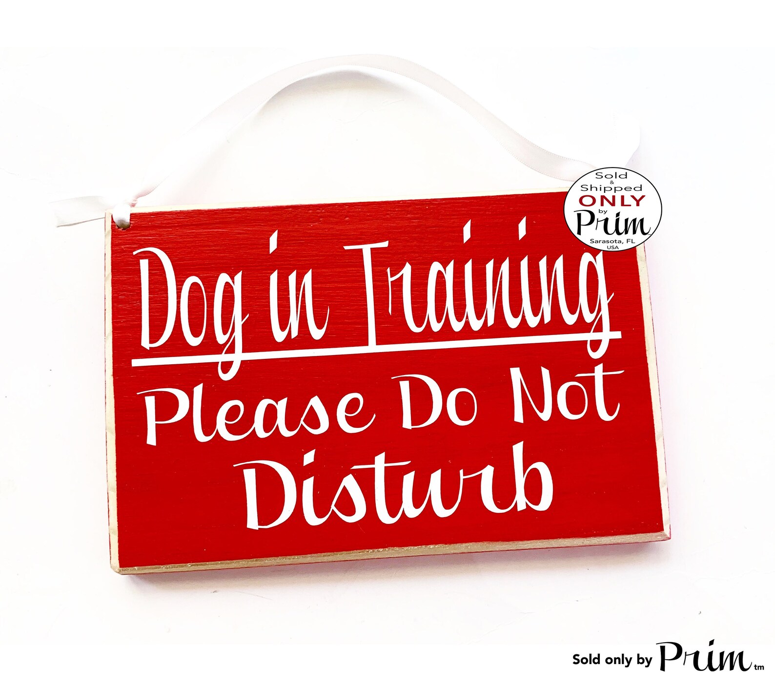8x6 Dog In Training Please Do Not Disturb Custom Wood Sign In | Etsy