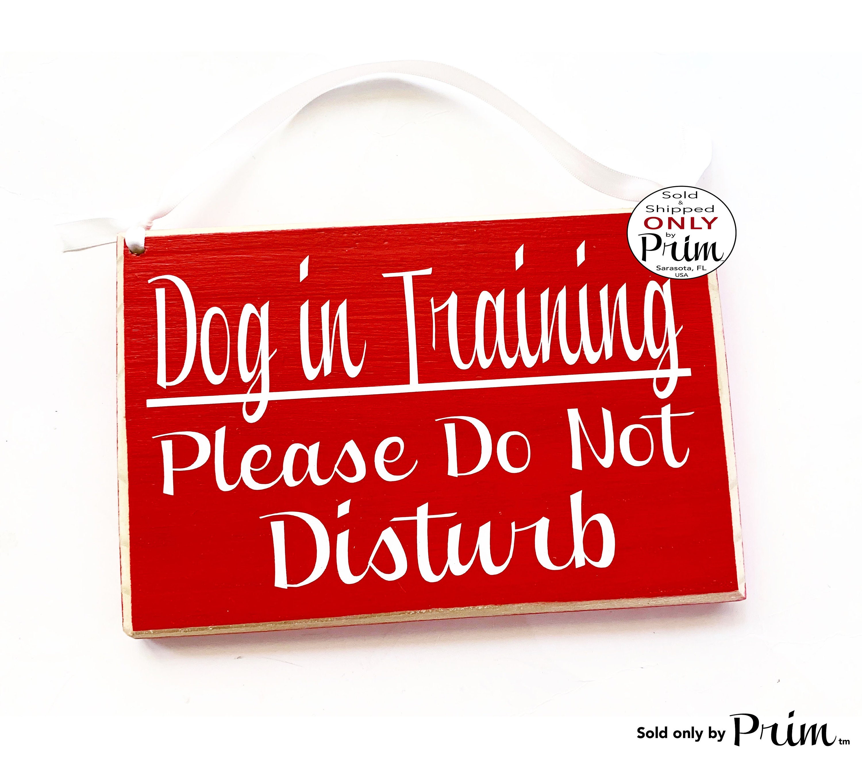 8x6 Dog In Training Please Do Not Disturb Custom Wood Sign In | Etsy