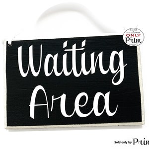 8x6 Waiting Area Custom Wood Sign | Waiting Room With a Client Please ...