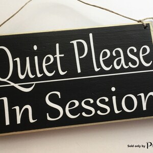 Quiet Please in Session 8x6 Custom Wood Sign Spa in Progress Please Do ...
