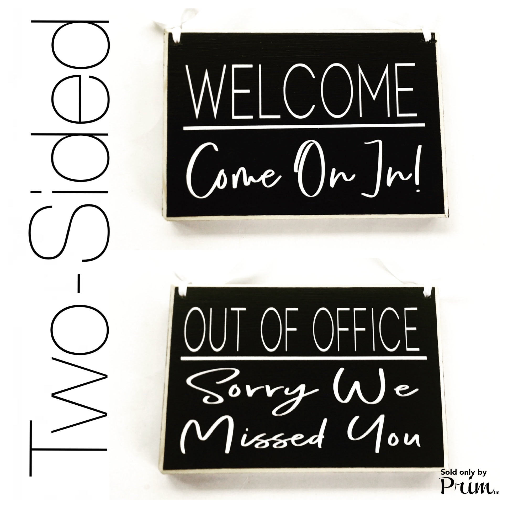 8x6 Out of Office Sorry We Missed You Welcome Come on in Custom Wood ...
