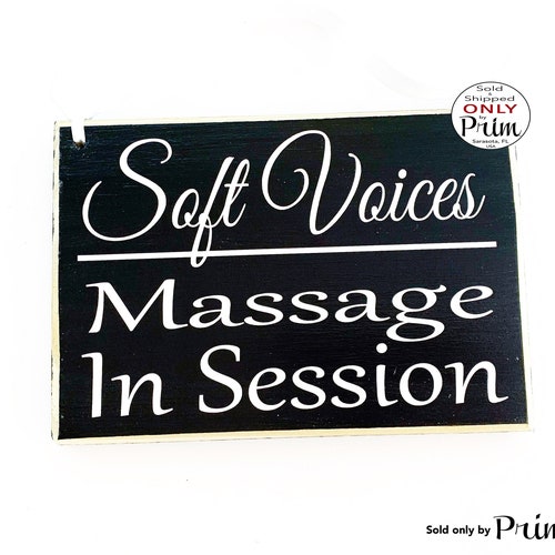 Massage in Session Sign Quiet Please Sign Round Welcome Sign - Etsy