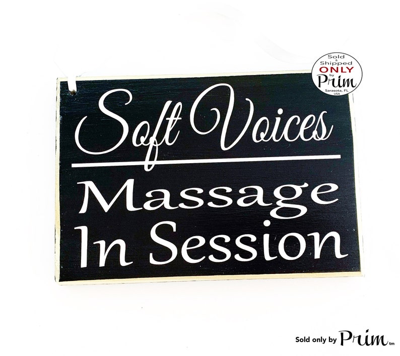 8x6 Soft Voices Massage in Session Custom Wood Sign Therapy | Etsy