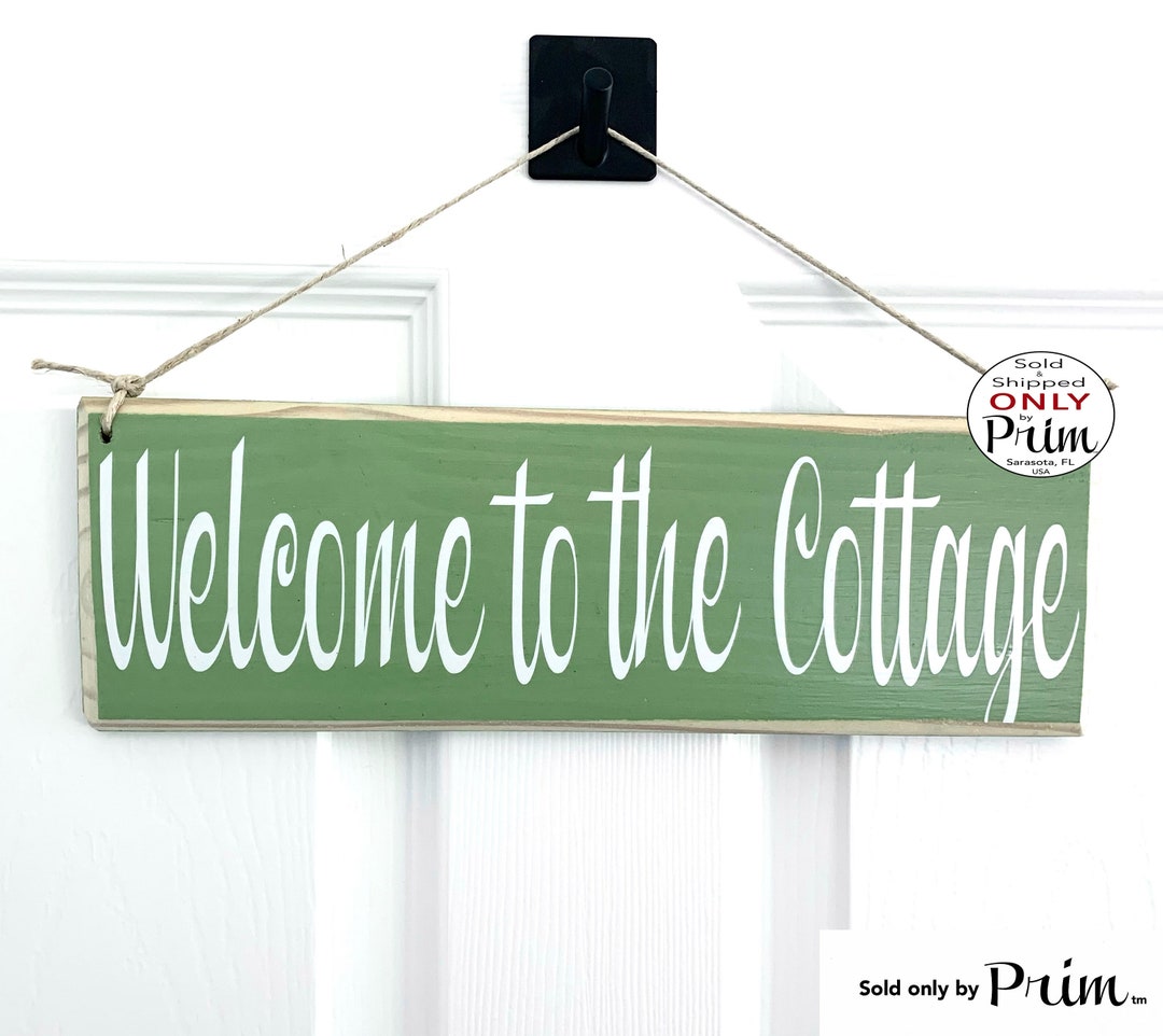 14x4 Welcome to the Cottage Wood Sign | Bed and Breakfast Guest Room ...