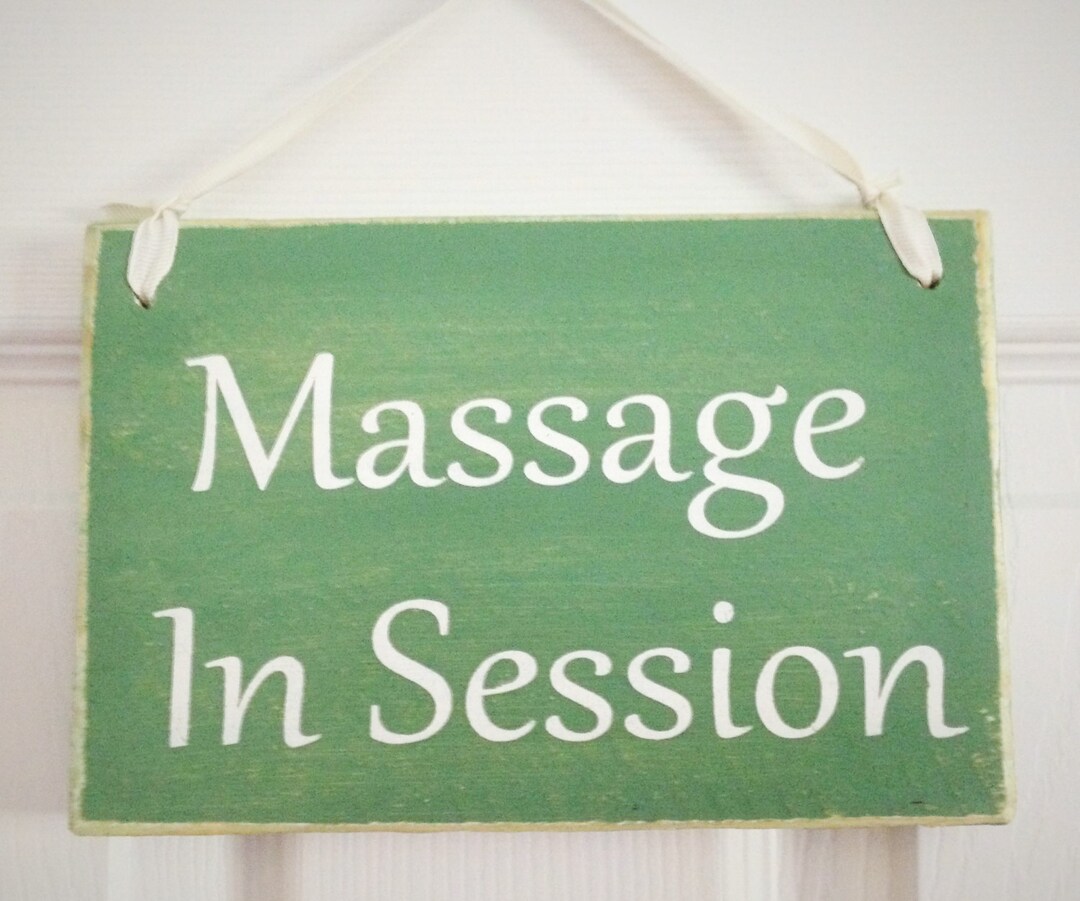 8x6 Two Sided Custom Massage in Session Shop Store Salon Custom Wood ...