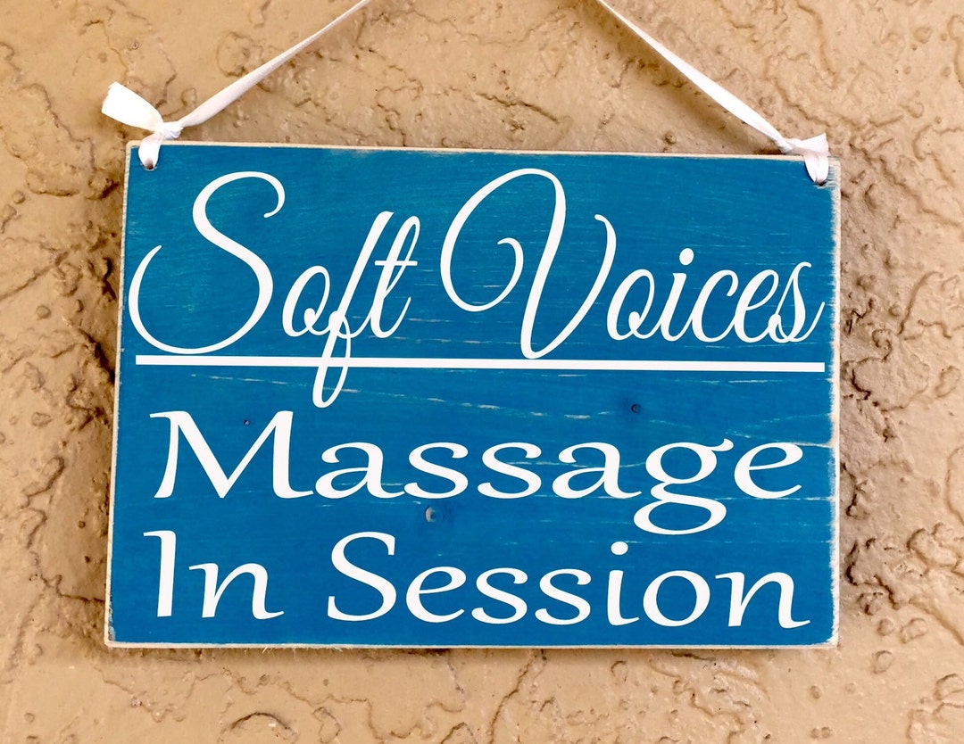 10x8 Soft Voices Massage in Session Therapy Spa Salon Custom Wood Sign ...