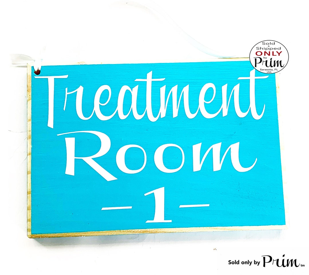 8x6 Treatment Room Door Number Custom Wood Sign | Business Medical ...