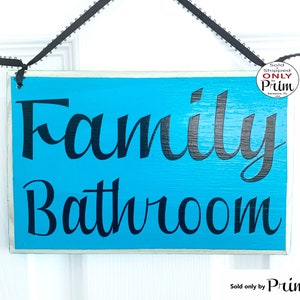 8x6 Family Bathroom Custom Wood Sign Bathroom Restroom Outhouse ...