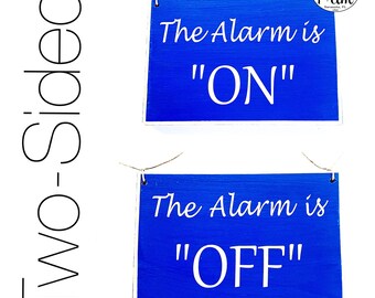 Door Alarm on and off Signs - Etsy