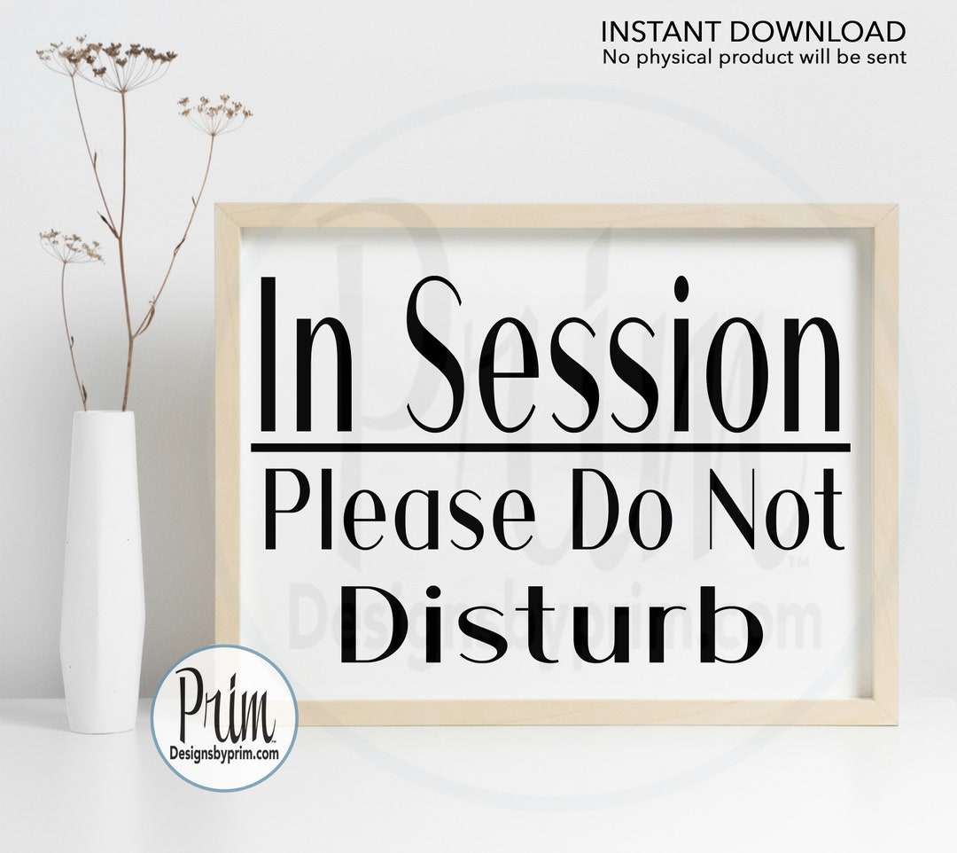 In Session Sign, Meeting Sign, Be Right Back Sign, Unavailable Sign ...