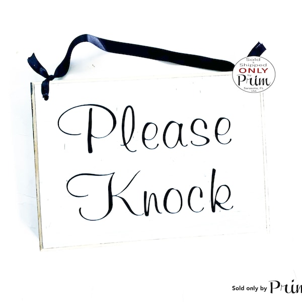 Please Knock Sign - Etsy