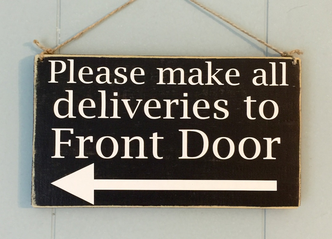 10x6 Custom Instruction Front Door Custom Wood Sign Business Corporate ...