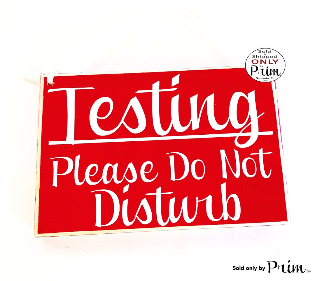 8x6 Testing Please Do Not Disturb Custom Wood Sign Teacher School ...