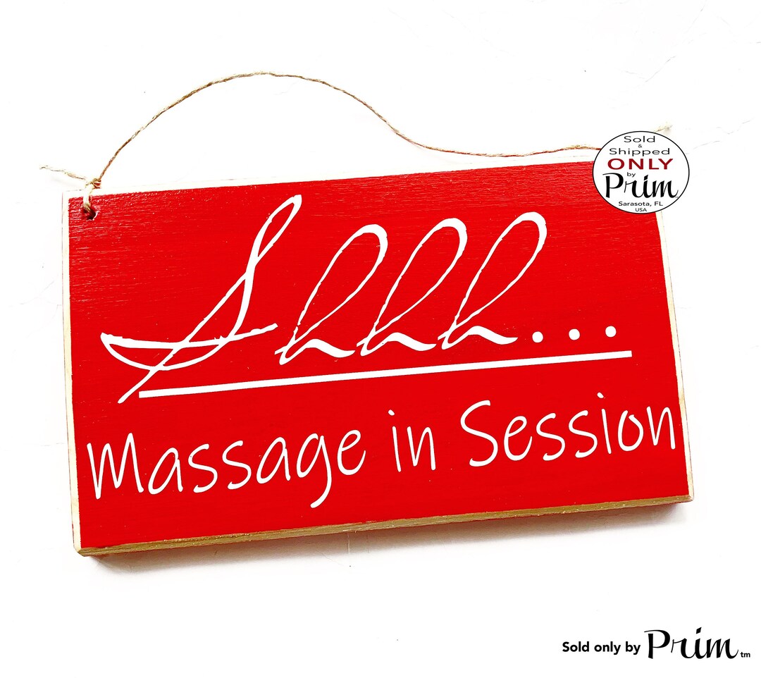 10x6 Shhh Massage in Session Custom Wood Sign | Please Do Not Disturb ...