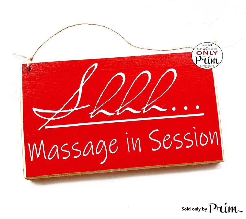 10x6 Shhh Massage in Session Custom Wood Sign Please Do Not Disturb ...