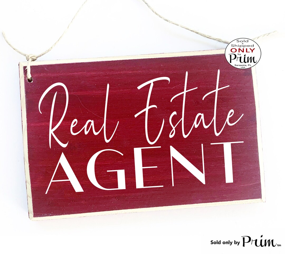 8x6 Real Estate Agent Custom Wood Sign Home Dealer Out Showing Homes ...
