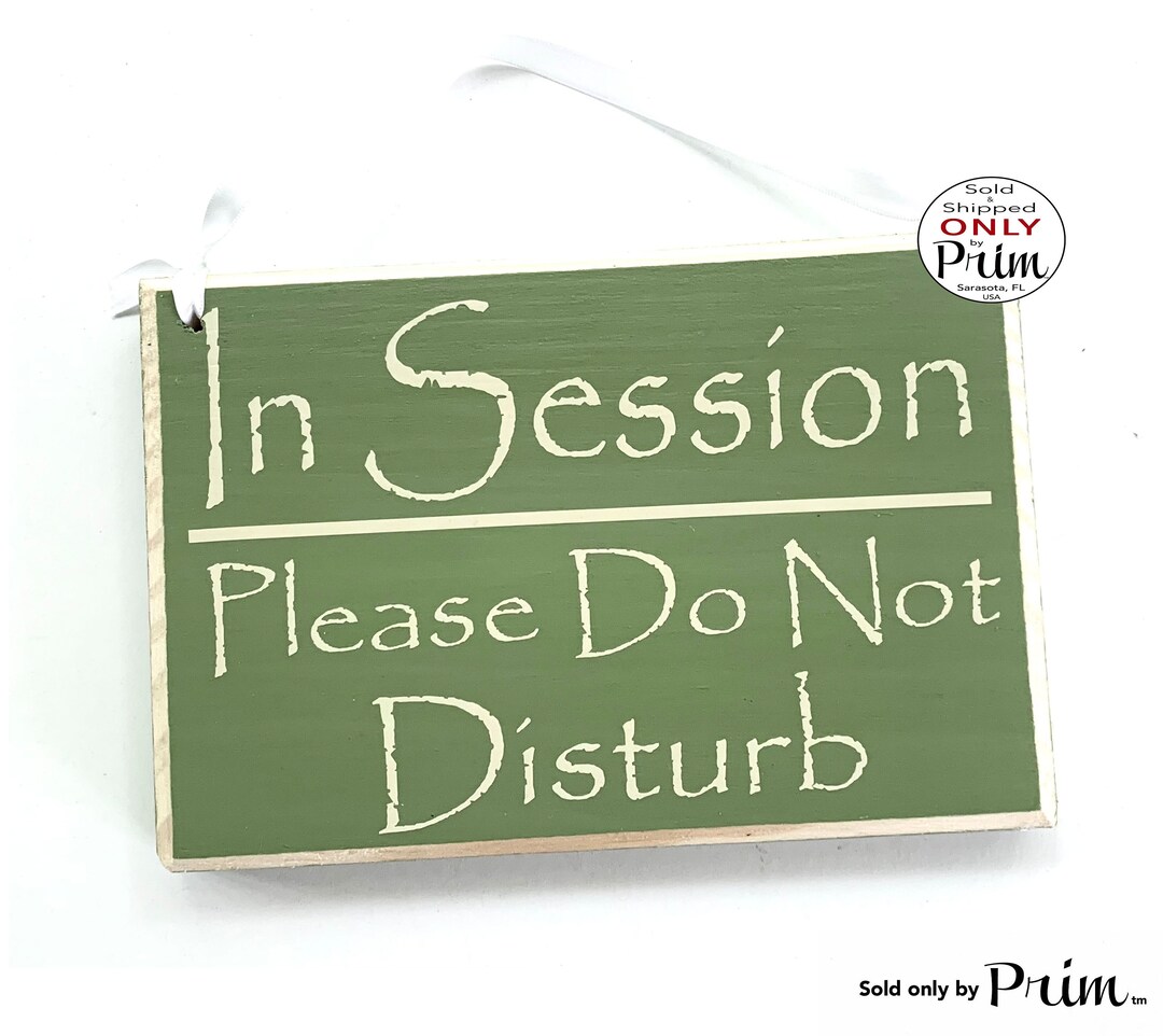 8x6 in Session Please Do Not Disturb Custom Wood Sign Unavailable in a ...