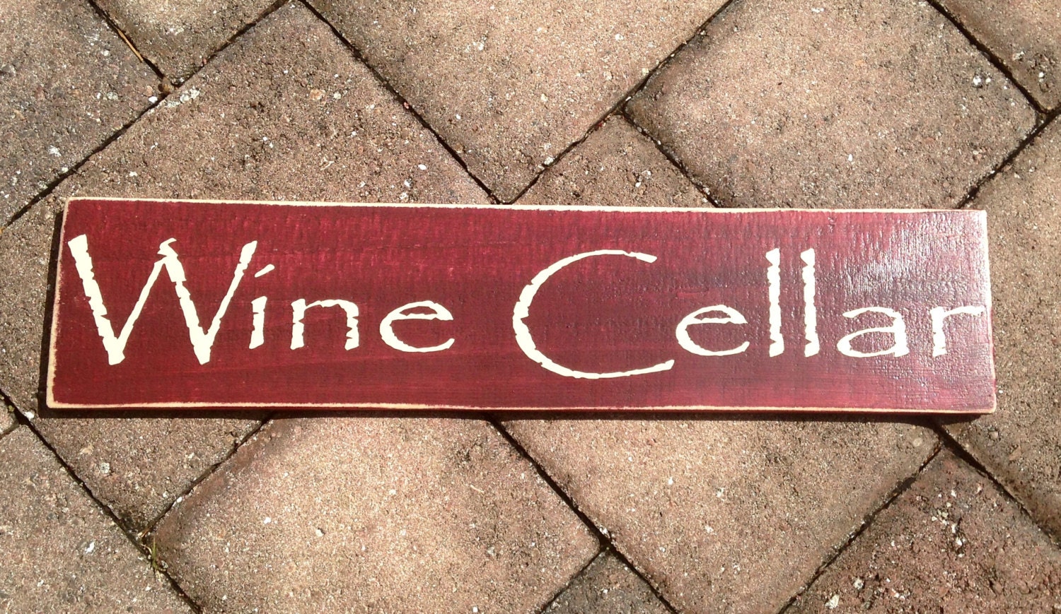 Wine Cellar Custom Wood Sign 14x4 Happy Hour Wine Lover Bar | Etsy