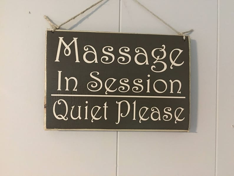 8x6 Massage in Session Quiet Please Custom Wood Sign in - Etsy