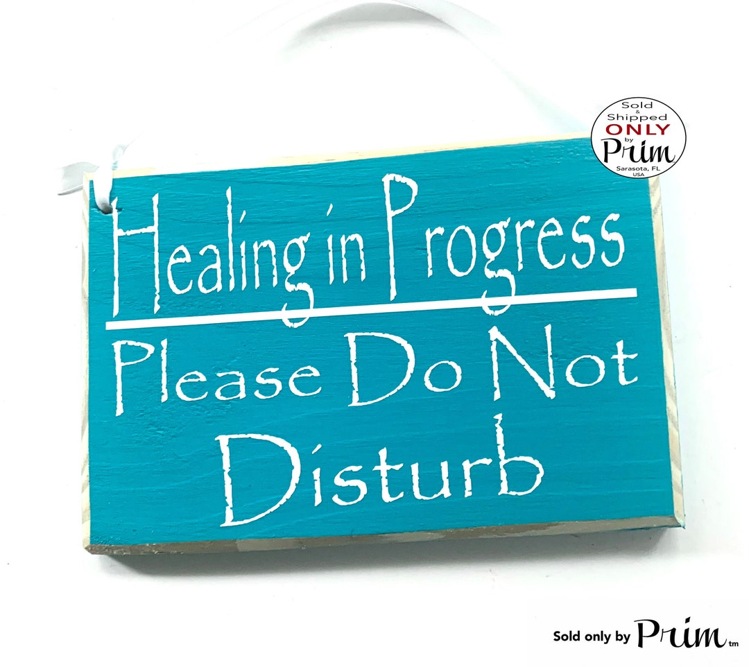 8x6 Healing in Progress Please Do Not Disturb Custom Wood Sign | Spa ...