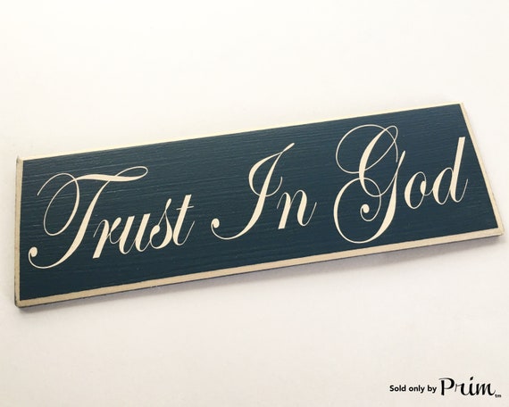 12x4 Trust In God Choose Color Spiritual Inspirational God | Etsy