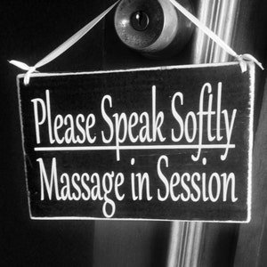 8x6 Please Speak Softly Massage in Session Custom Wood Sign Spa Office ...