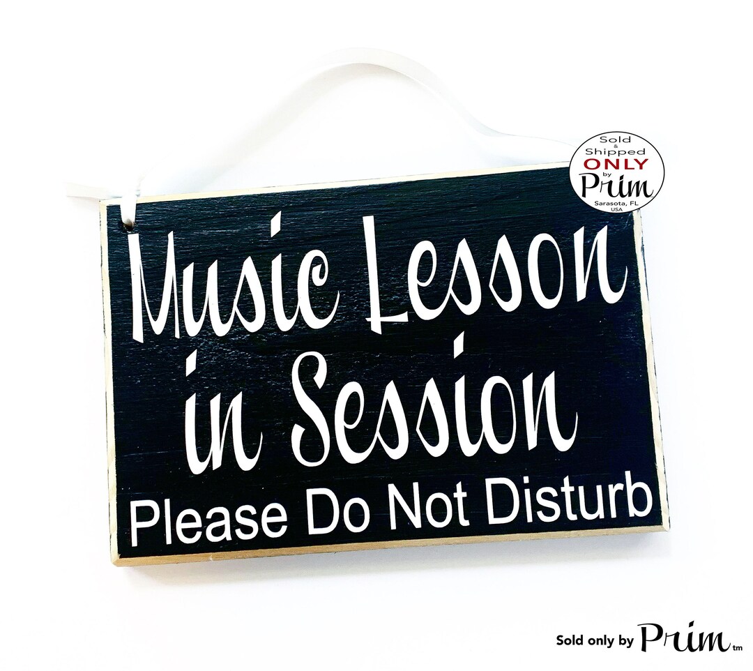 8x6 Music Lesson in Session Please Do Not Disturb Custom Wood Sign ...