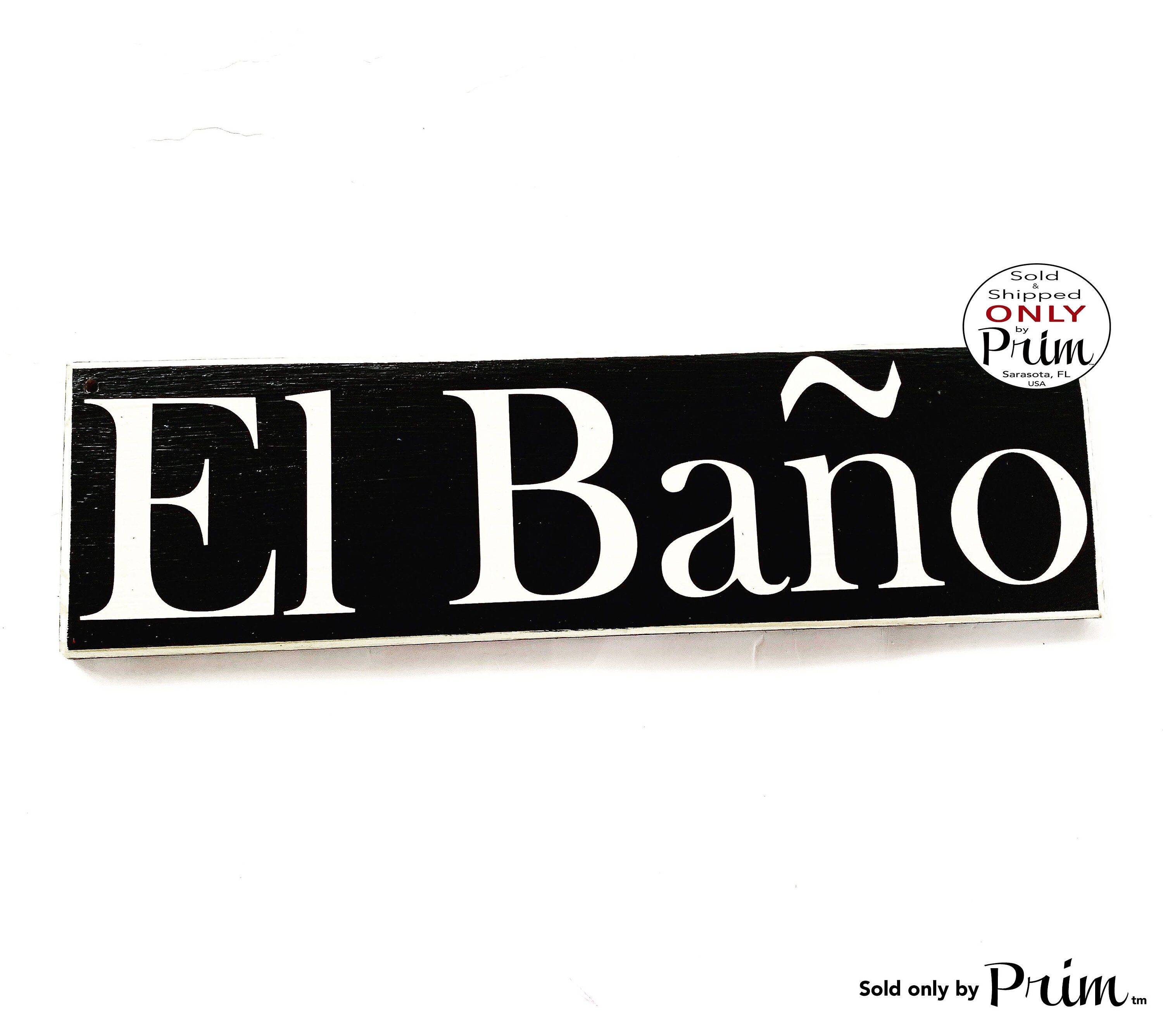 14x4 El Bano Custom Wood Sign Spanish Restroom Bathroom Bath - Etsy