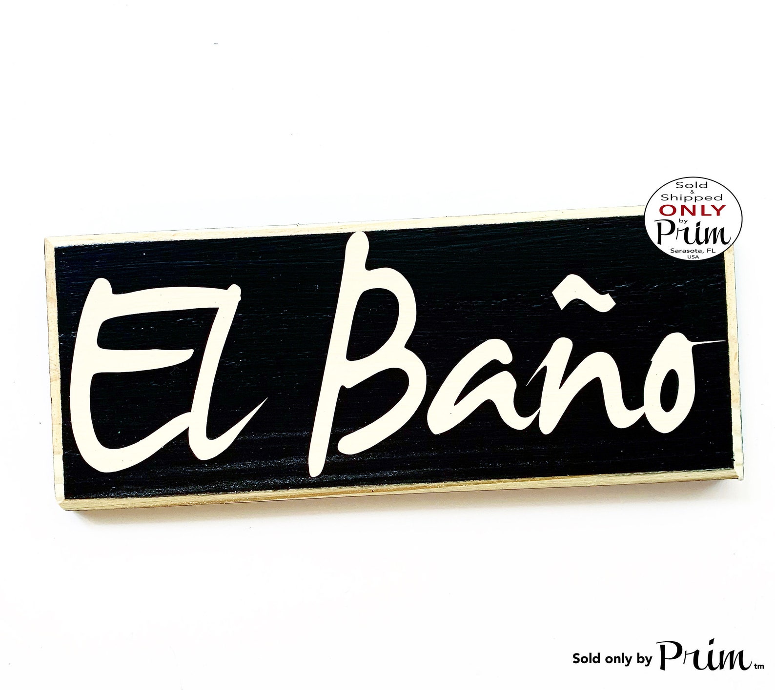 10x4 El Bano Custom Wood Sign Spanish Restroom Spain Mexico - Etsy