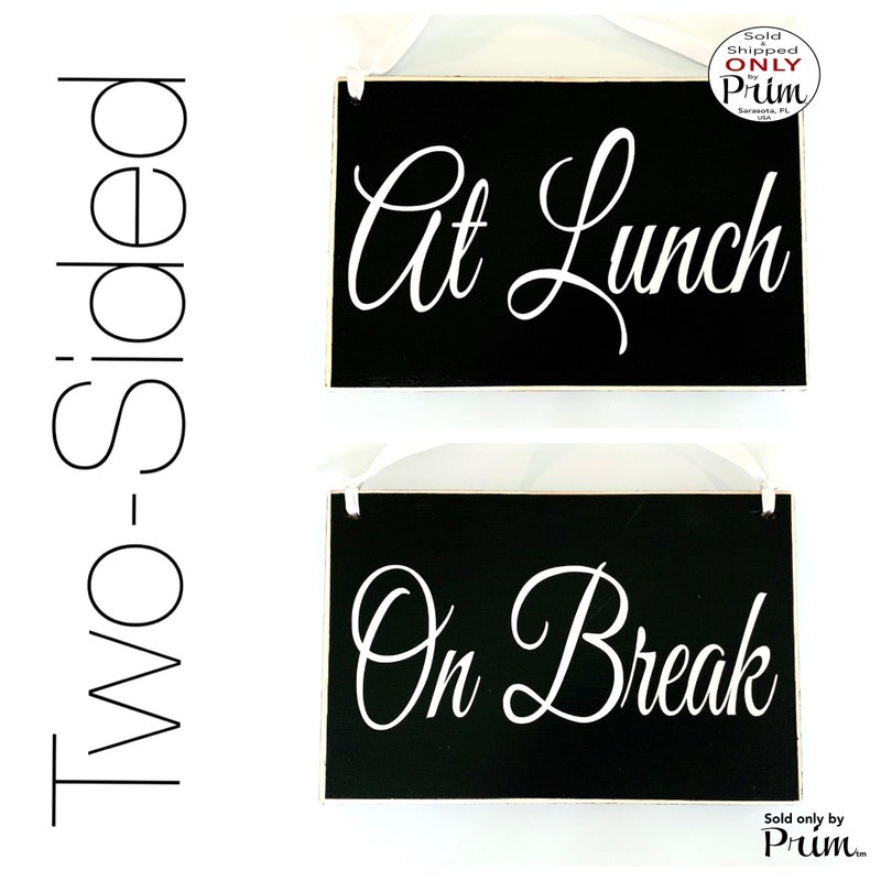 Out on Break Sign - Etsy